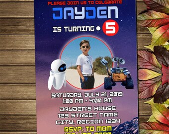 Wall-e Birthday Invitation - Etsy
