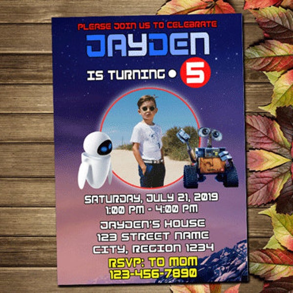 Wall E Invitation - Etsy