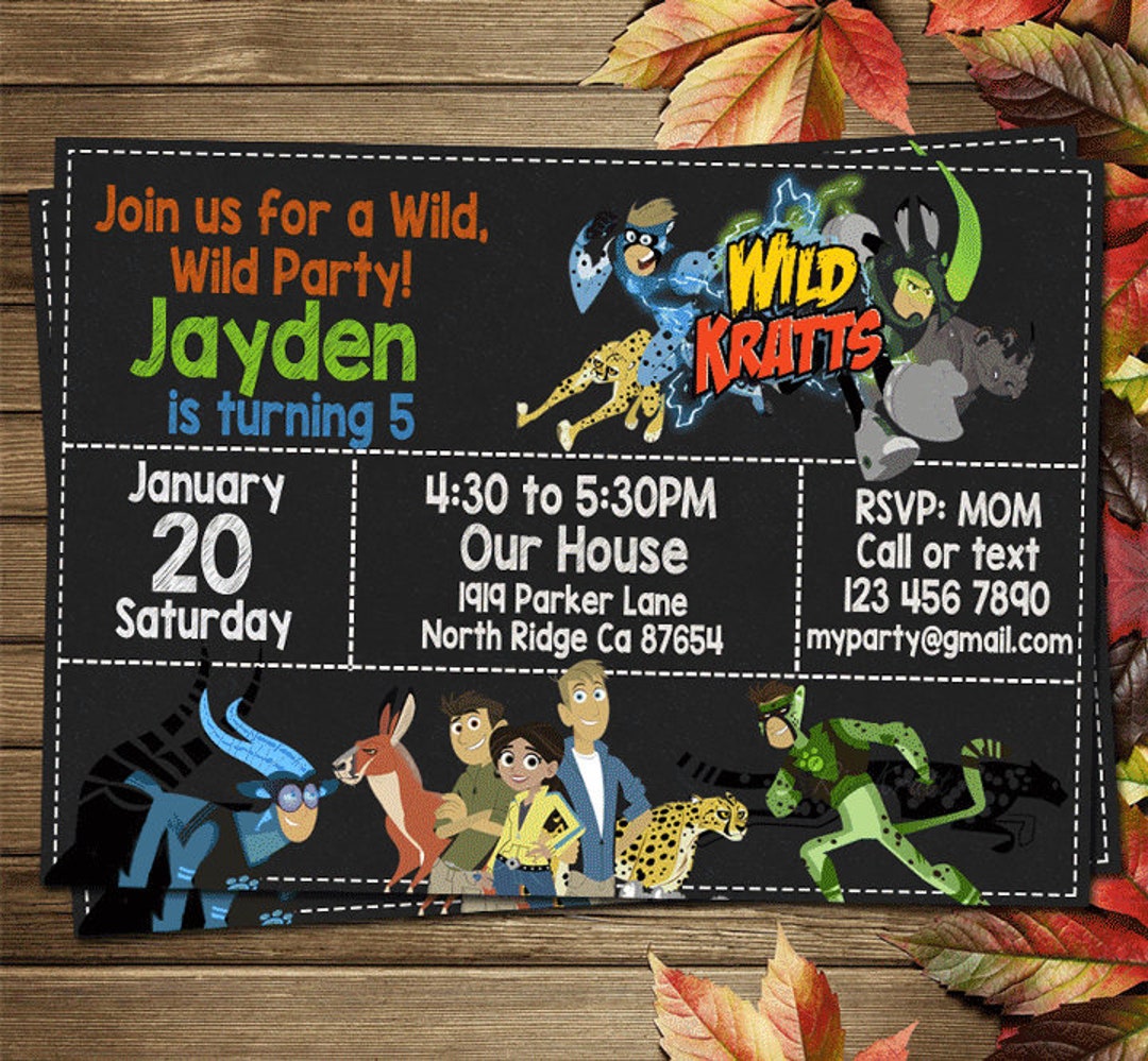 Printable Wild Kratts Birthday Party Invitation - Etsy