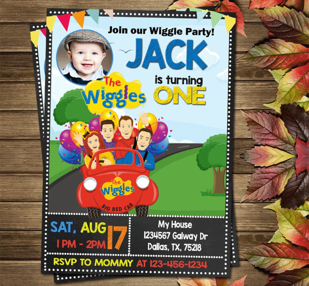 Printable the Wiggles Birthday Party Invitation - Etsy