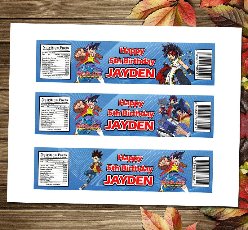 Printable Beyblade Bottle Labels - Etsy