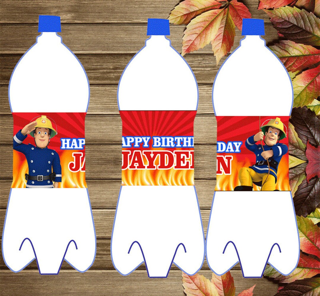 Printable Fireman Sam Bottle Labels - Etsy