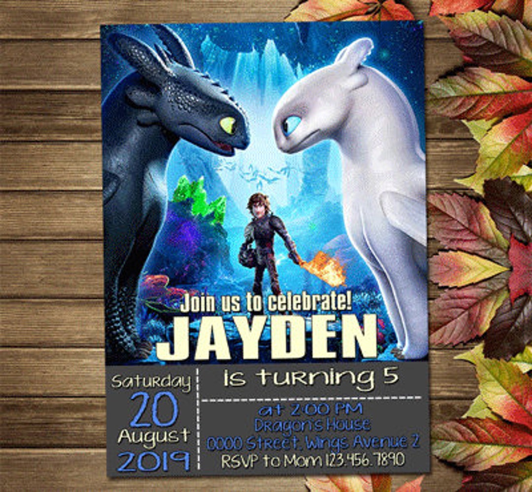 Printable Dragon Birthday Party Invitation - Etsy