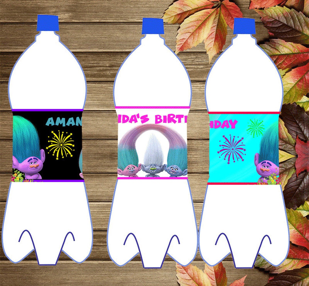 Printable Trolls Bottle Labels - Etsy