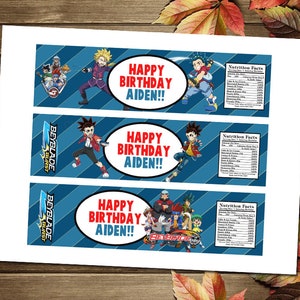 Printable Beyblade Bottle Labels - Etsy