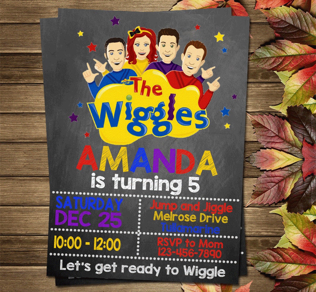 Printable the Wiggles Birthday Party Invitation - Etsy