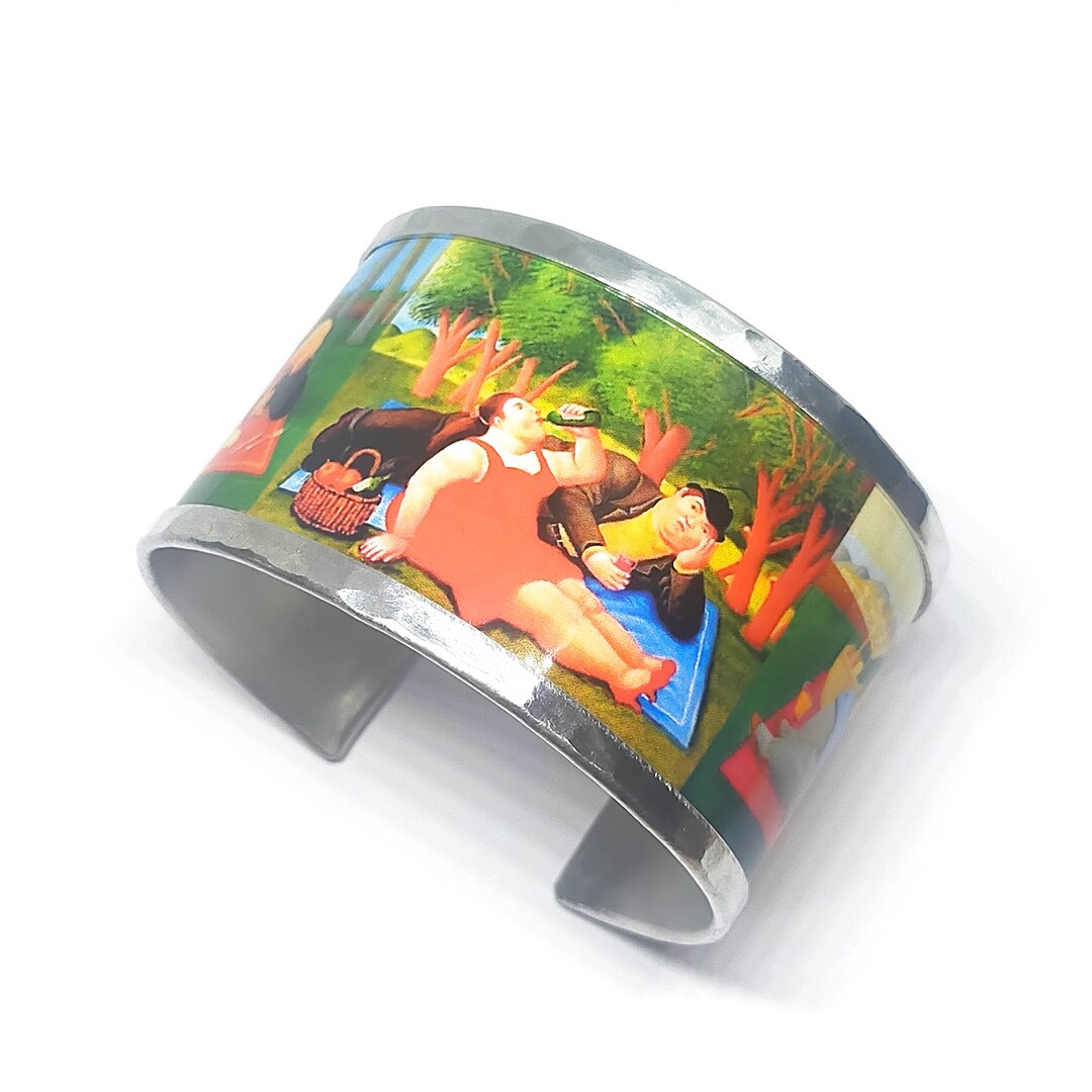 Aluminum Bracelet Inspired by Fernando Botero's Picnic. Personalized ...