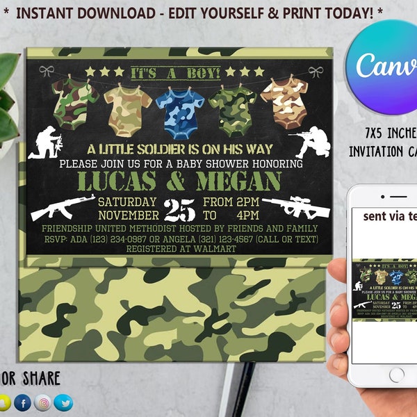 Army Baby Shower - Etsy
