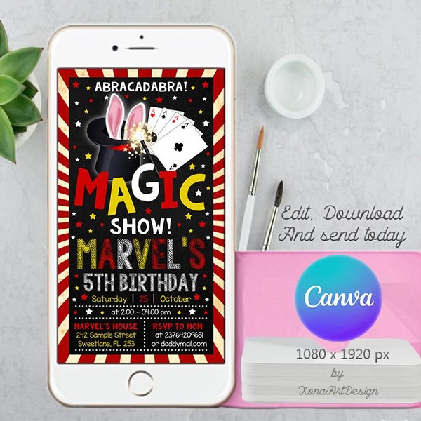 Magic Show Invite - Etsy