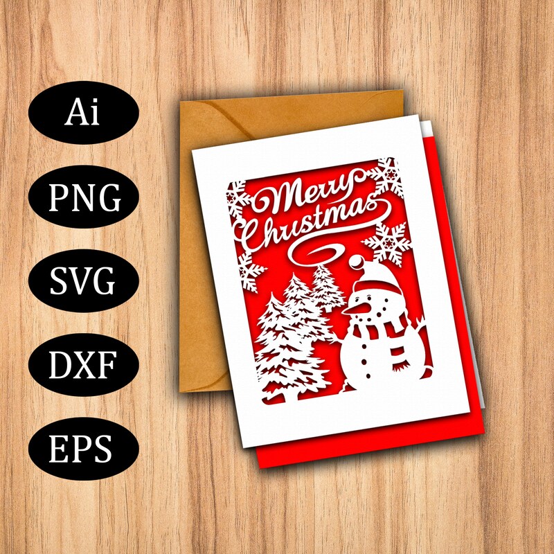 Christmas Card Svg - Etsy
