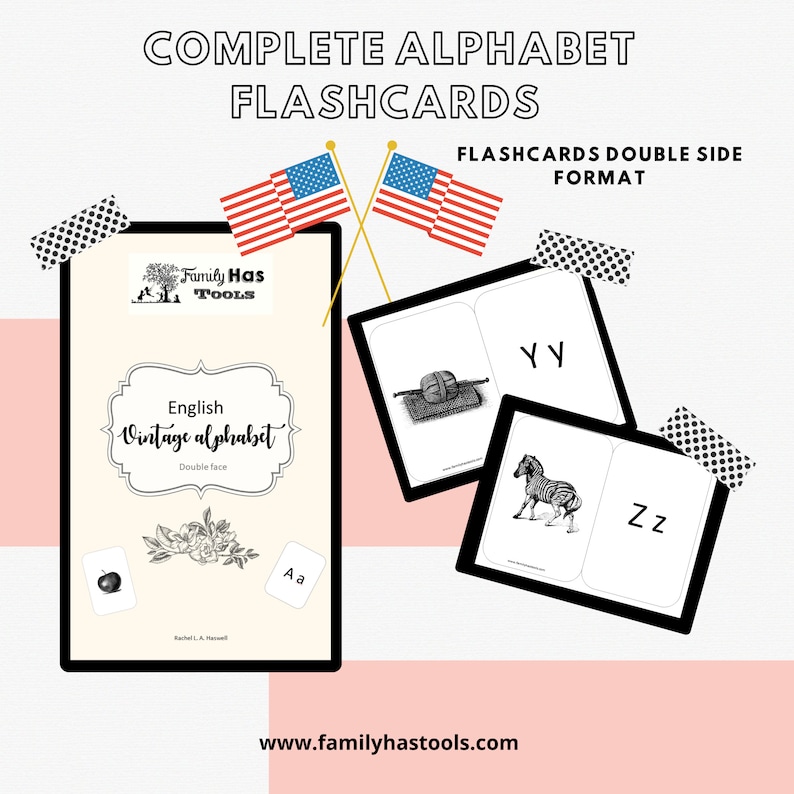 Complete Alphabet Flashcards in Both Single and Double Sided Format - Etsy