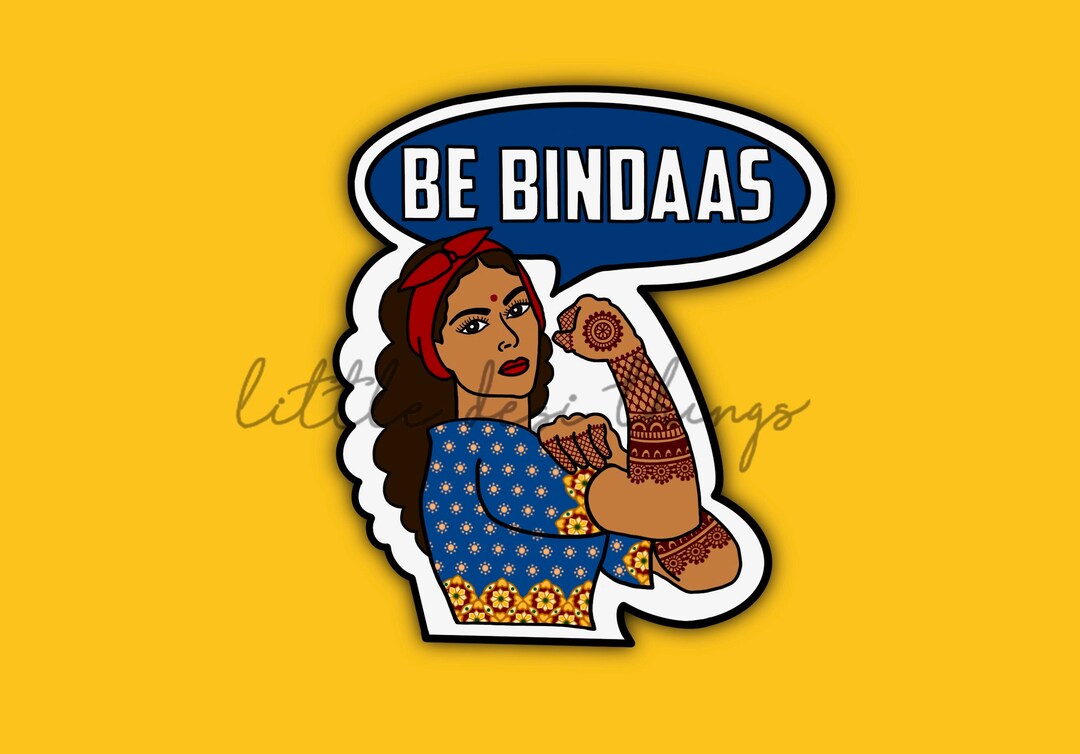 Desi Sticker: Be Bindaas! (waterproof) - Etsy