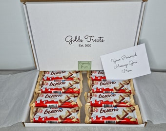 PERSONALISED Kinder Chocolate Hamper Selection Box Bueno Hippo Sweets ...