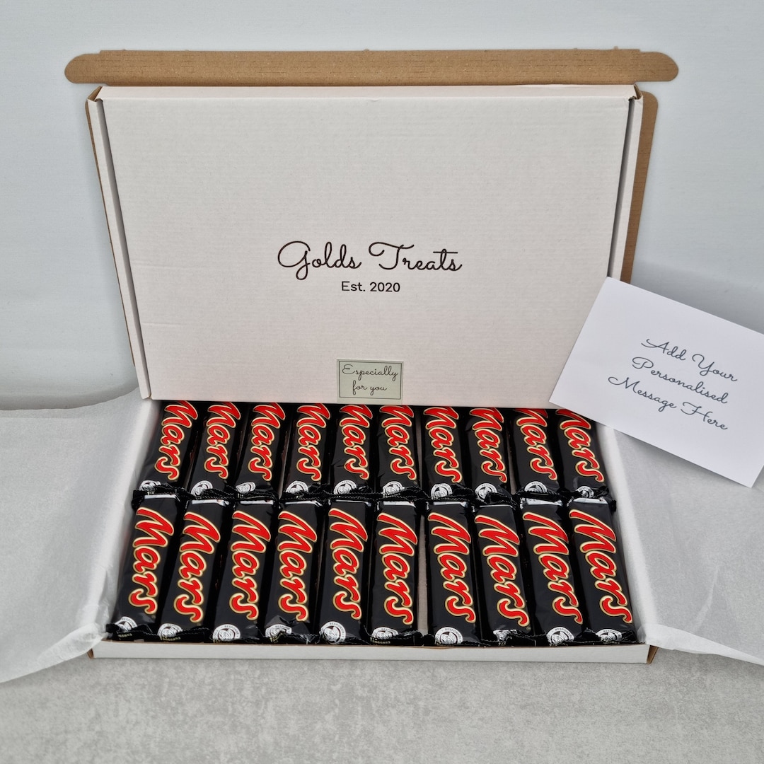 Mars FULL-SIZED BARS Gift Set Box Chocolate Treat With Message Birthday ...