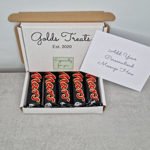 Mars FULL-SIZED BARS Gift Set Box Chocolate Treat With Message Birthday ...