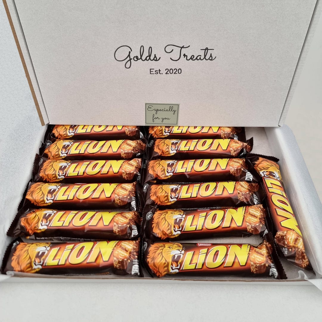 FULL-SIZED Lion Bar Nestle Gift Set Box Chocolate Treat With Free ...