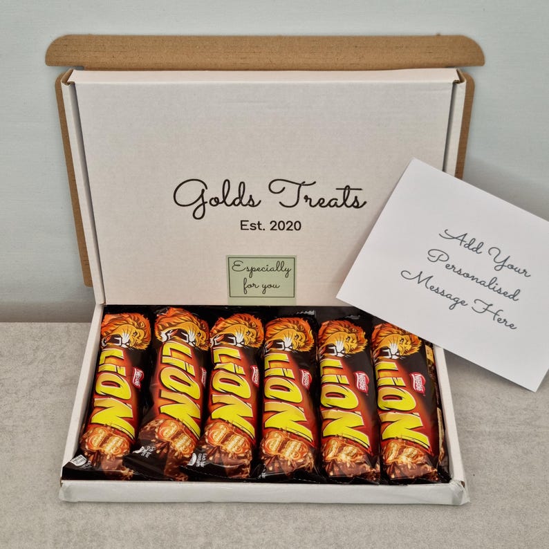 FULL-SIZED Lion Bar Nestle Gift Set Box Chocolate Treat With Free ...