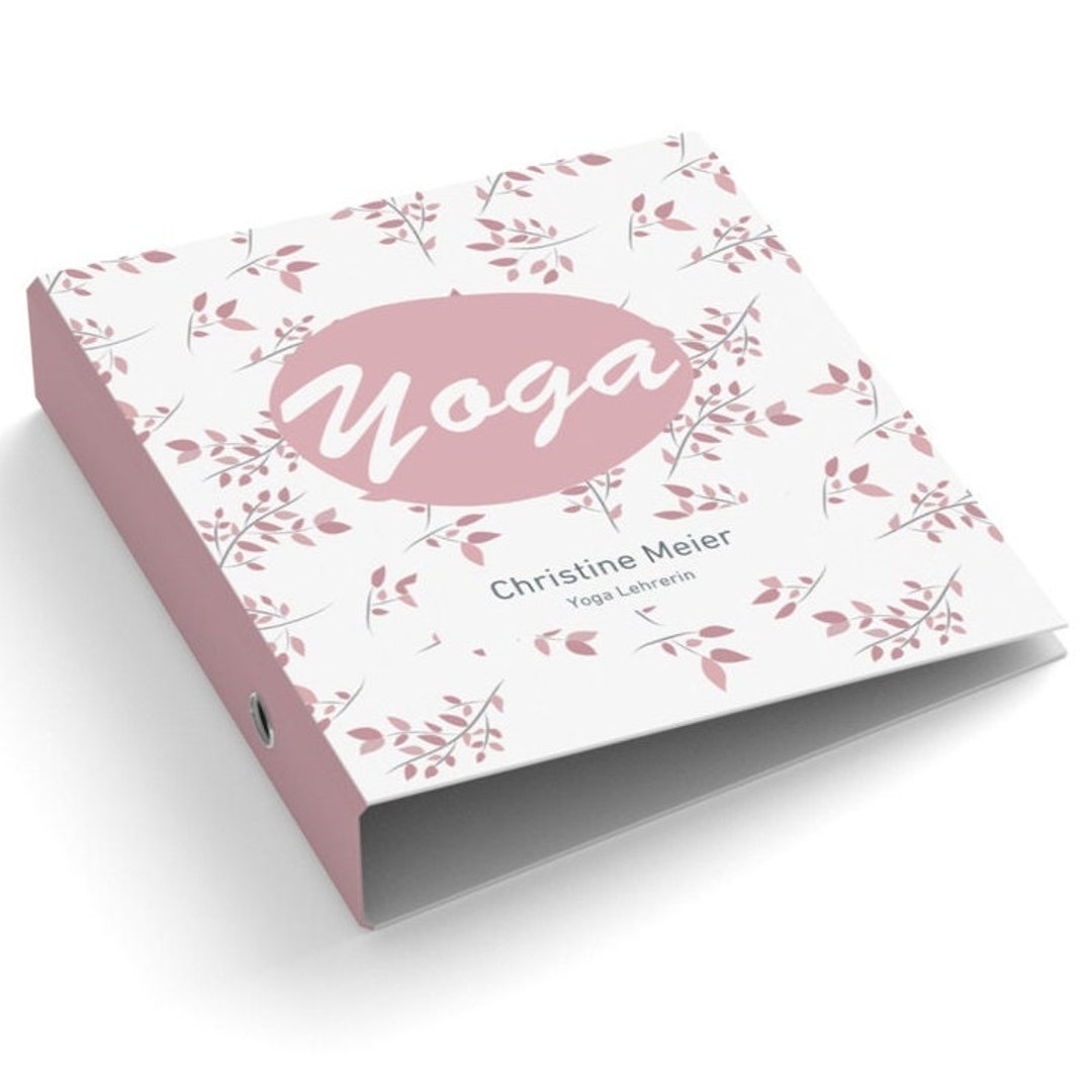 Personalized A4 Folder With Desired Text, Folder Yoga Motif ...