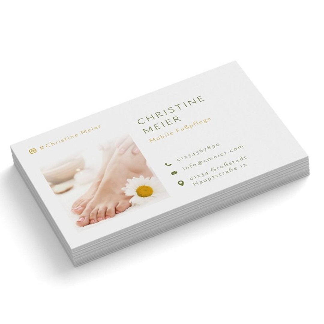 Design Business Cards Personalized Business Card Foot Care Business ...