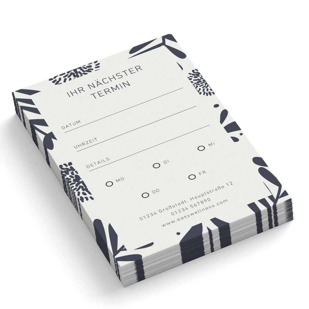 Appointment Cards With Individual Personalization and Printing ...