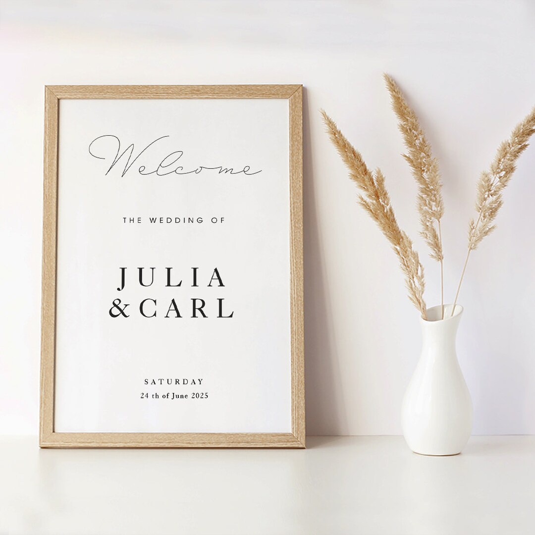 Design Your Wedding Welcome Poster Online, 1-sided, 135 G/m2 Gloss - Etsy