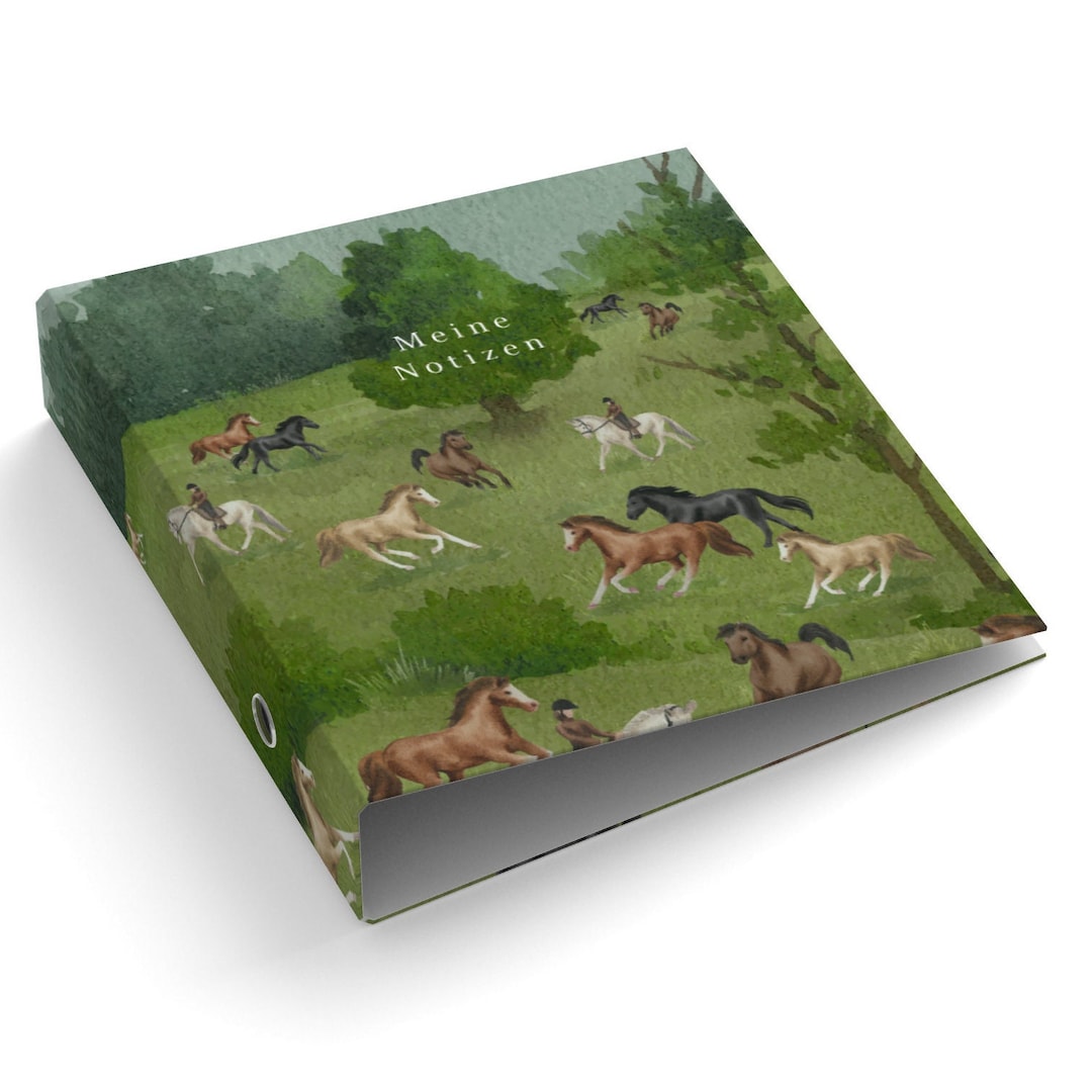 A4 Folder Personalized, Ring Binder DIN A4 Riding Personalized Report ...