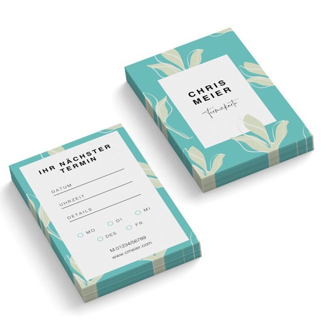 Personalized Appointment Cards, Custom Appointment Cards in Vibrant ...