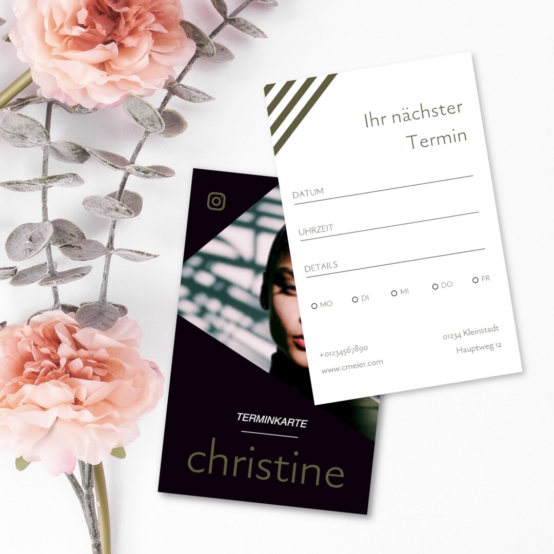 Appointment Cards portrait Design & Personalize Online - Etsy
