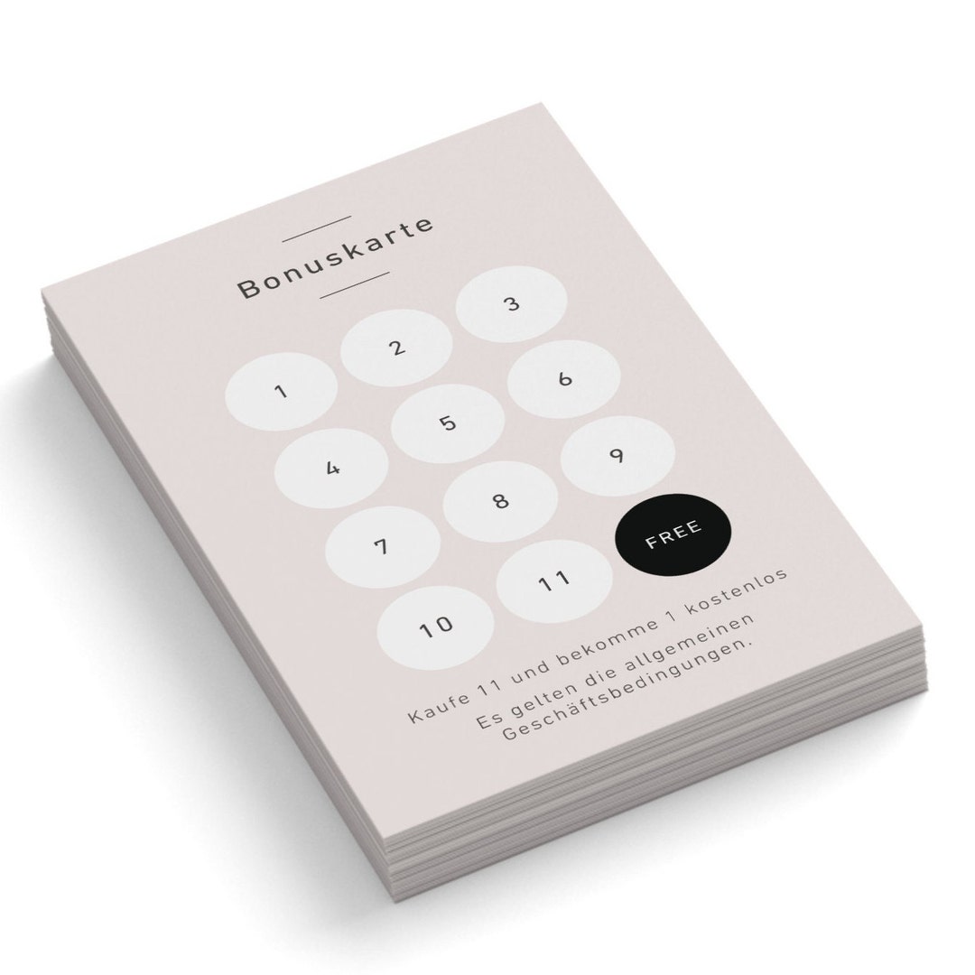 Bonus Cards portrait Format Design & Personalize Online Cheap Loyalty ...