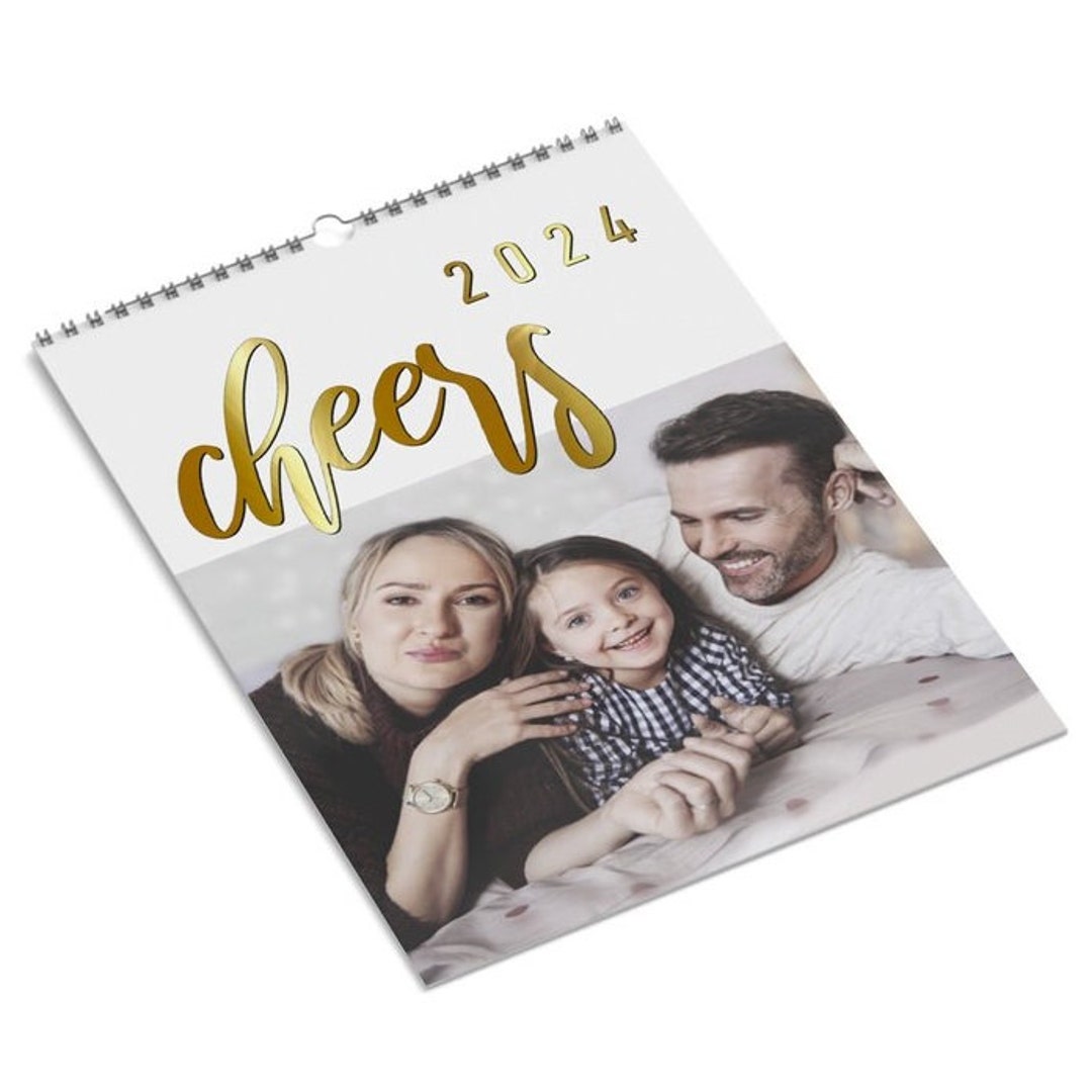 2024 Photo Calendar Refined With Foil, Print Personalized Wall Calendar ...