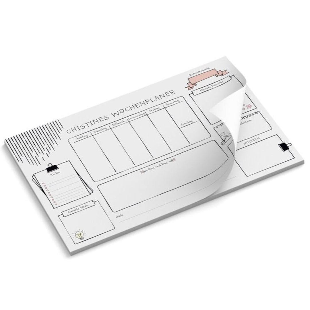 Personalized A3 Desk Pad: Weekly Planner & Notes 50 Sheets - Etsy