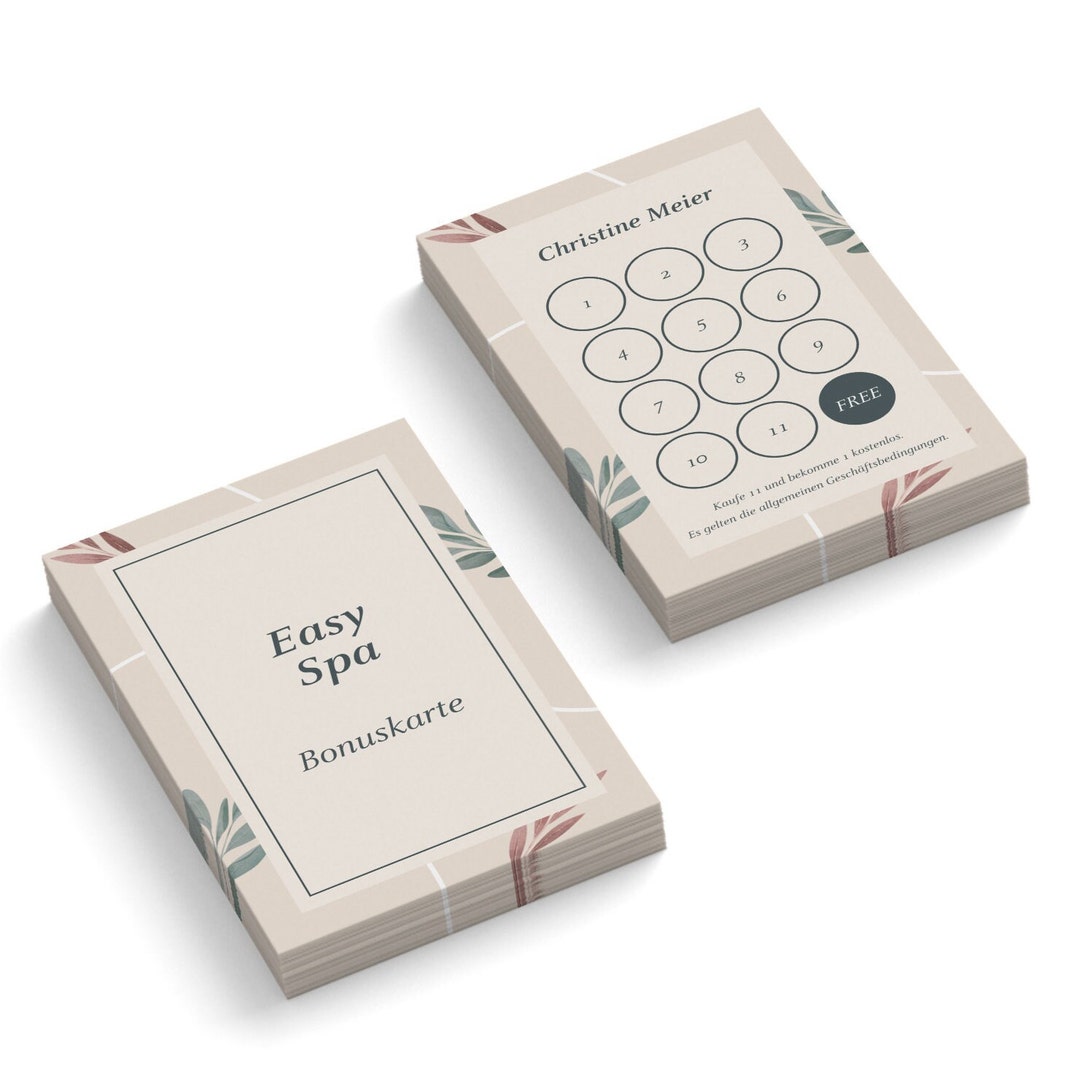 Bonus Cards (portrait Format) | Design & Personalize Online | Cheap ...