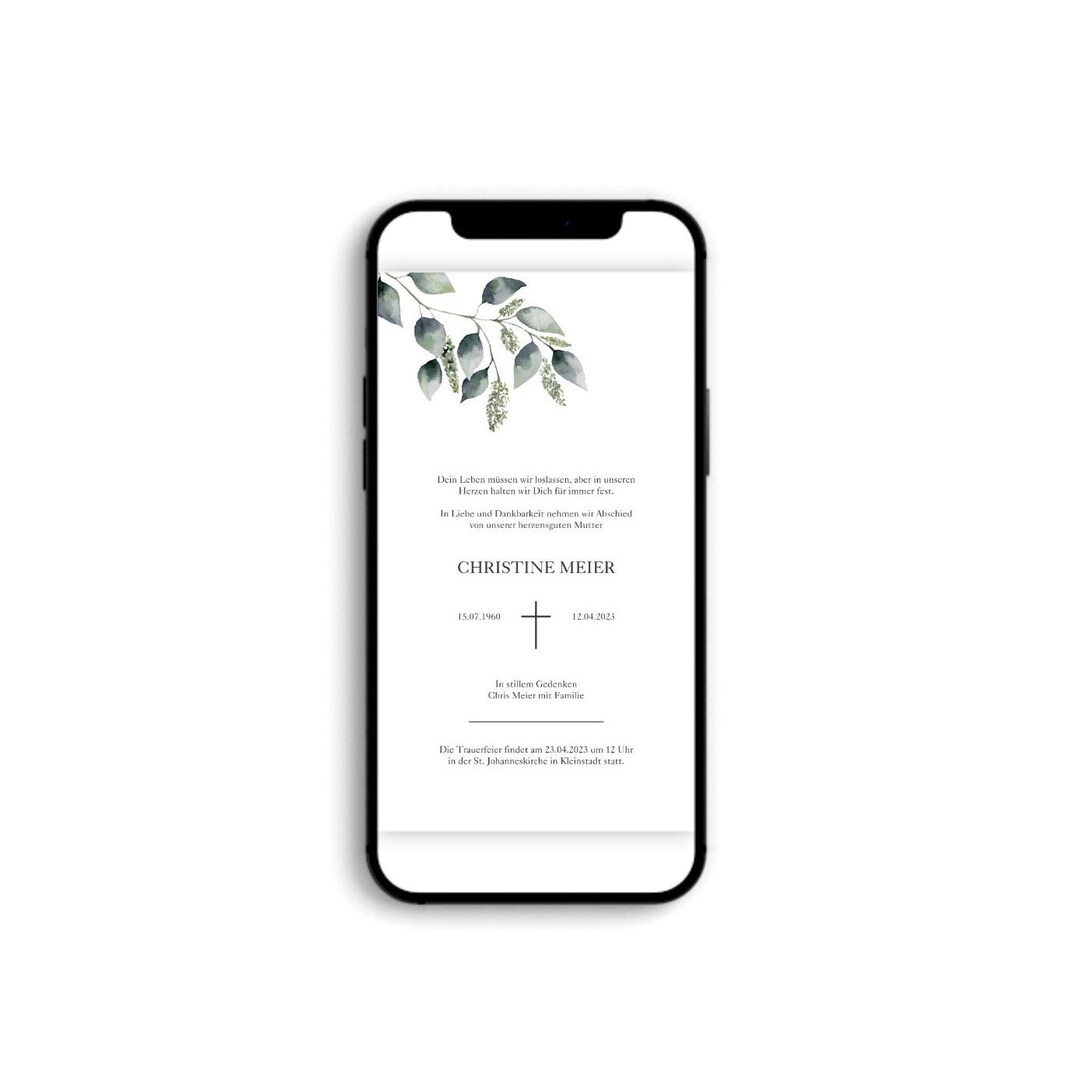 Digital Sympathy Cards, Design leaf, Personalize ONLINE, for IMMEDIATE ...