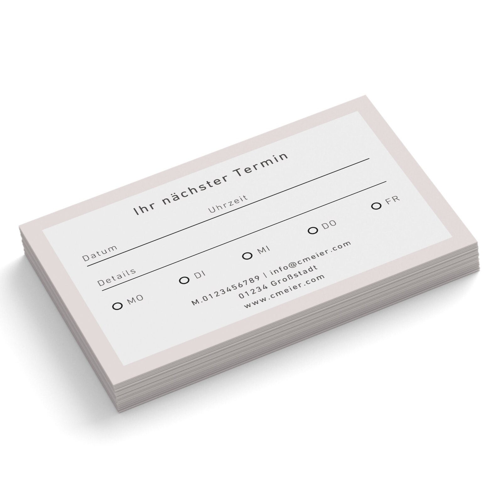 Print Personalized Appointment Cards Customize and Print Appointment ...