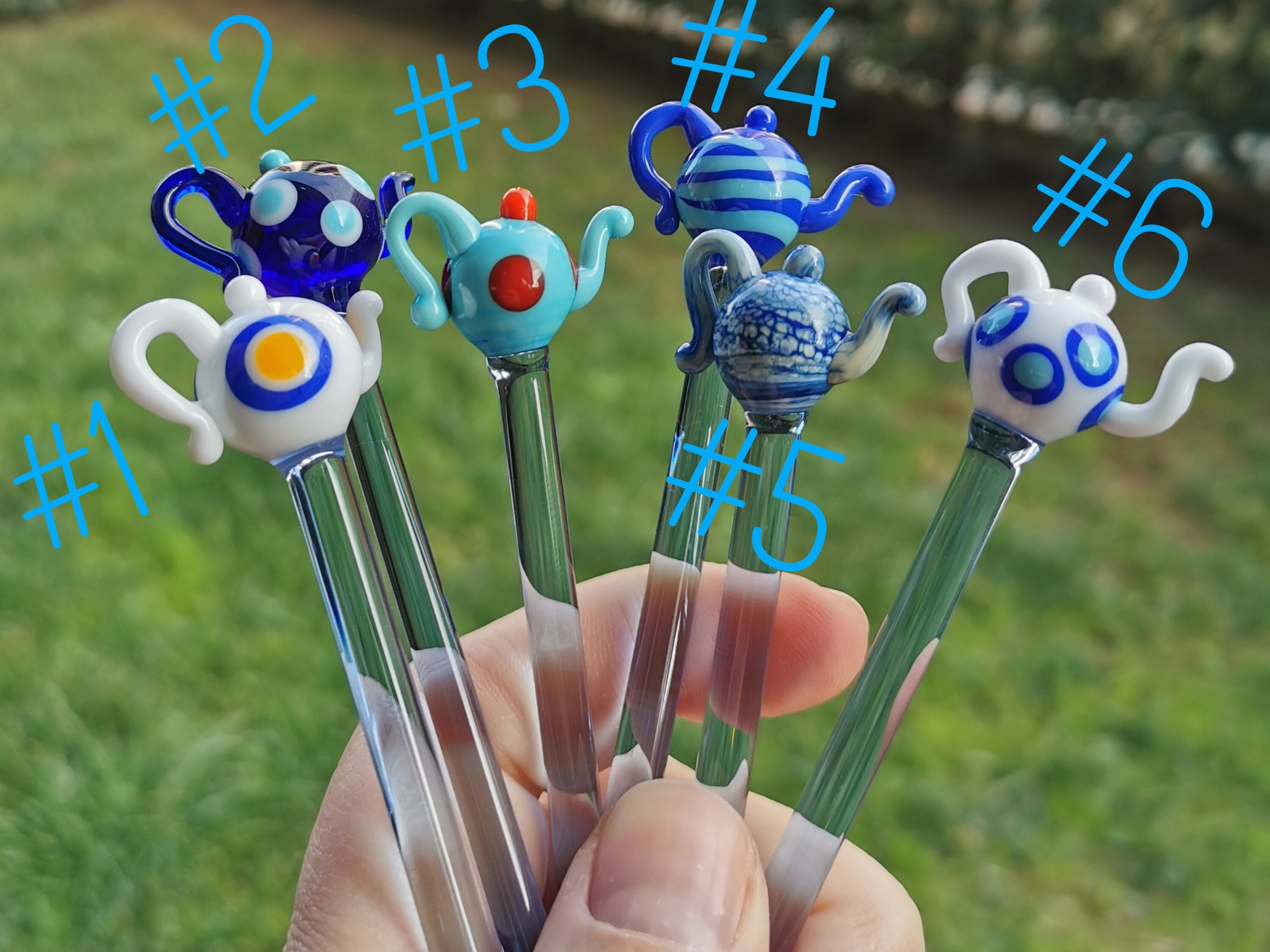 Glass Swizzle Stick, Glass Coffee Spoon, Glass Stirring Rod, Cocktail ...