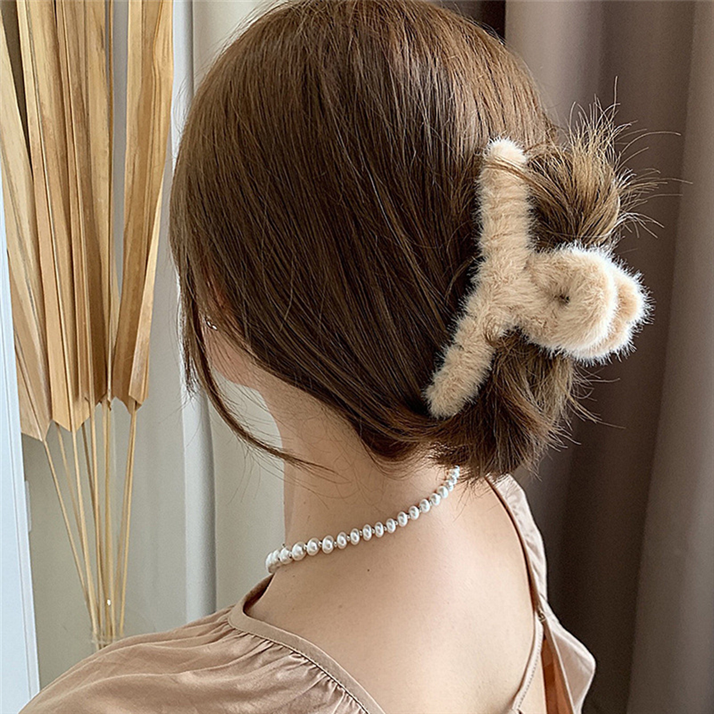 Fluffy Hair Claw Clip Back to School Hair Accessories Large Claw Fall ...
