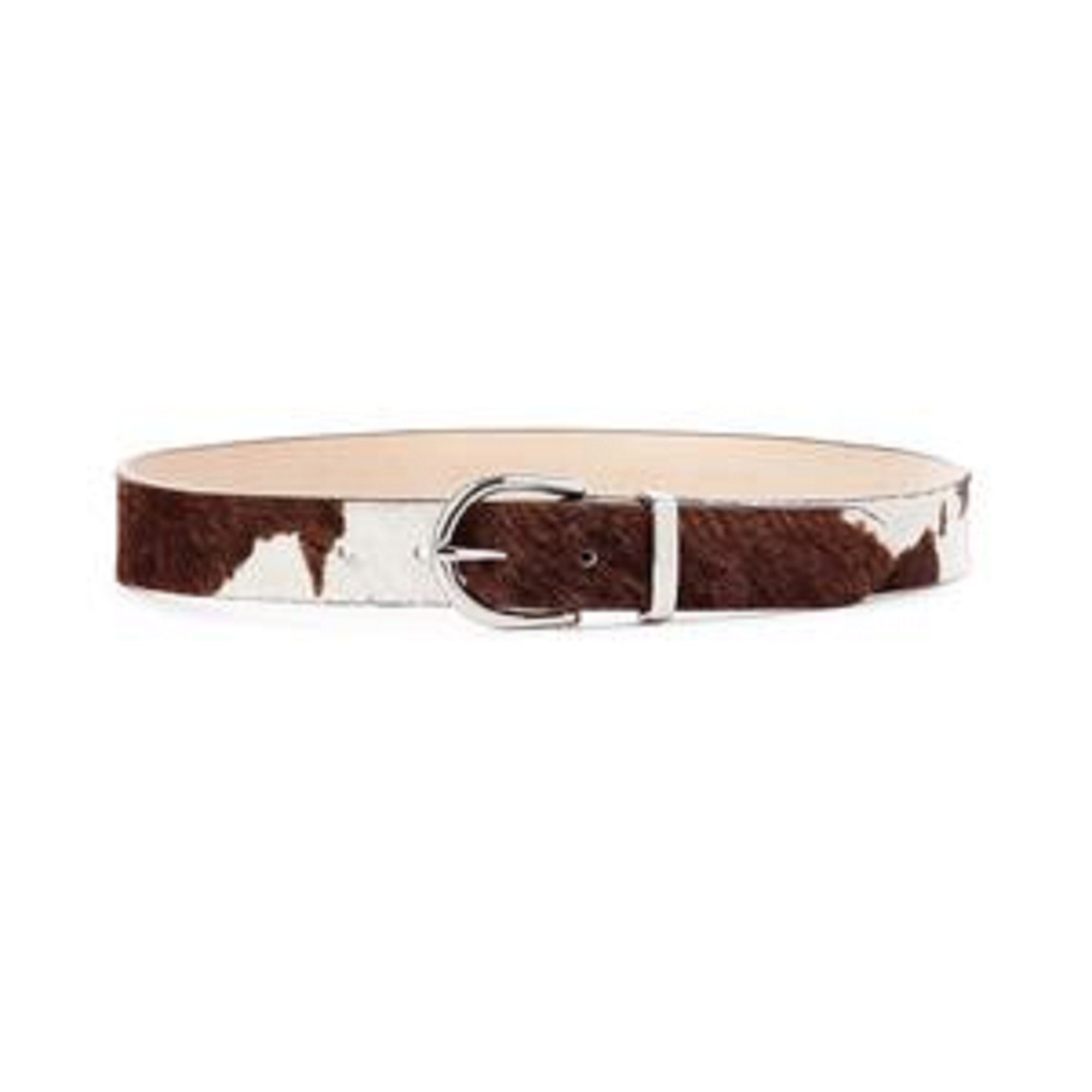 Cowhide Women Belt Cowhide Brown and White Belt - Etsy