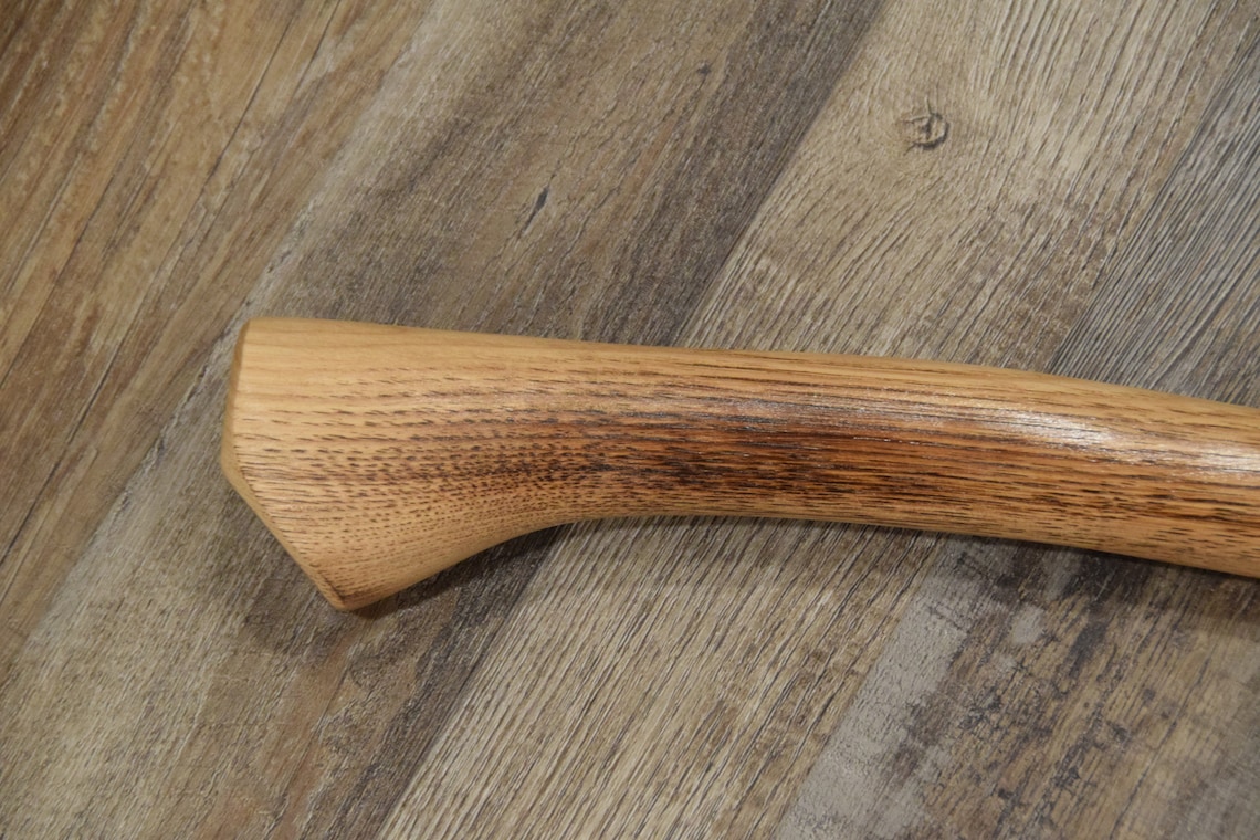 Hickory 32" Single Bit Bent FAWNS FOOT Palm Swell AXE Handle ~ Fire ...