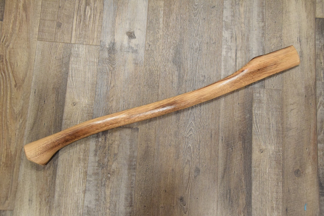 Hickory 32" Single Bit Bent FAWNS FOOT Palm Swell AXE Handle ~ Fire ...