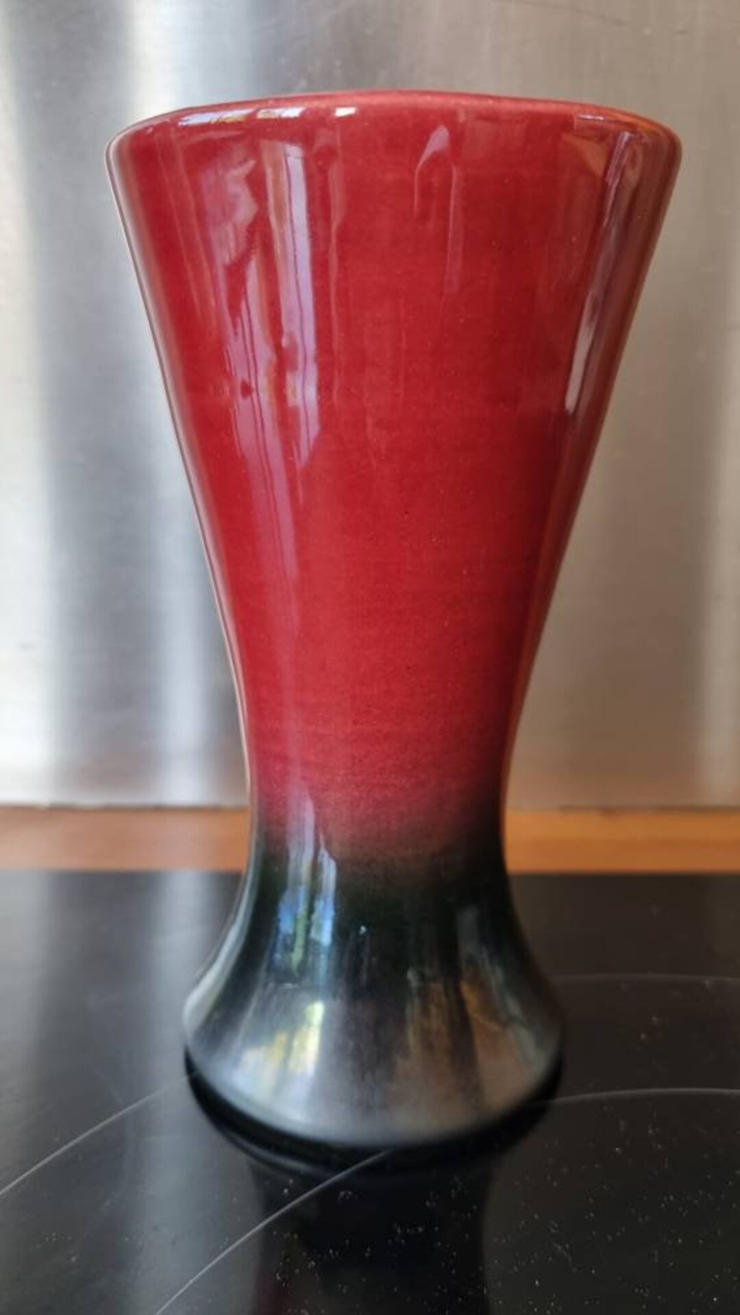 Antique Red Mazagran Vase by Pol Chambost Model 1041 Signed. Made in ...
