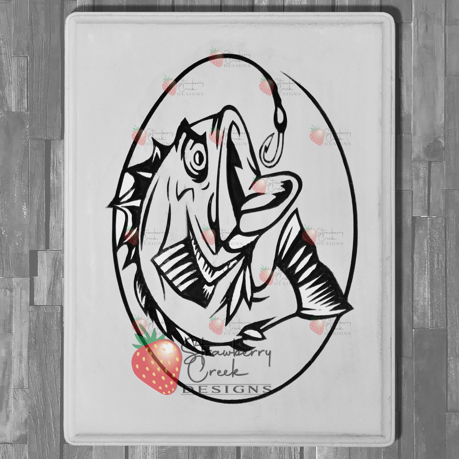 Large Mouth Angry Bass Carved Wood Sign - Etsy