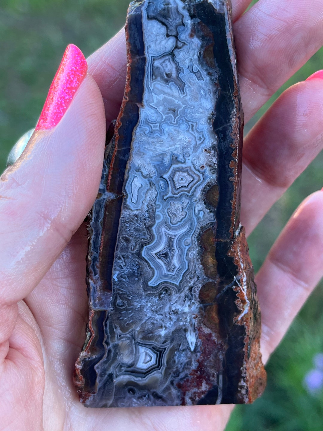 Purple Passion Agate Lapidary Slab Natural Stone Not Polished for ...