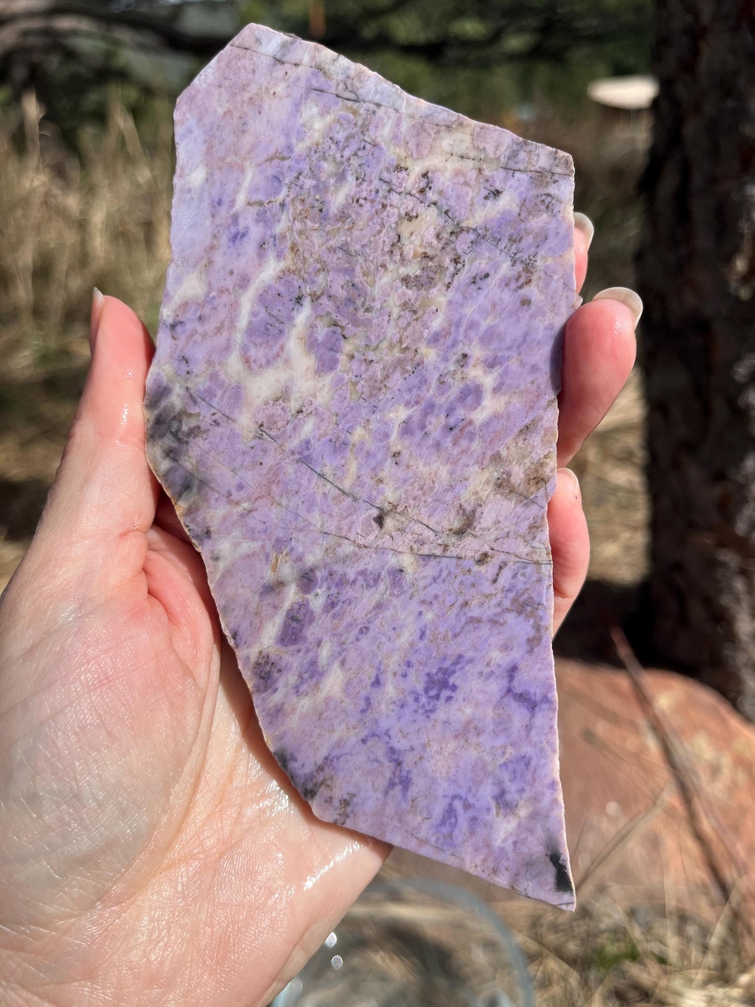 Lavender Turkish Jade Lapidary Slab Natural Stone Not Polished for ...