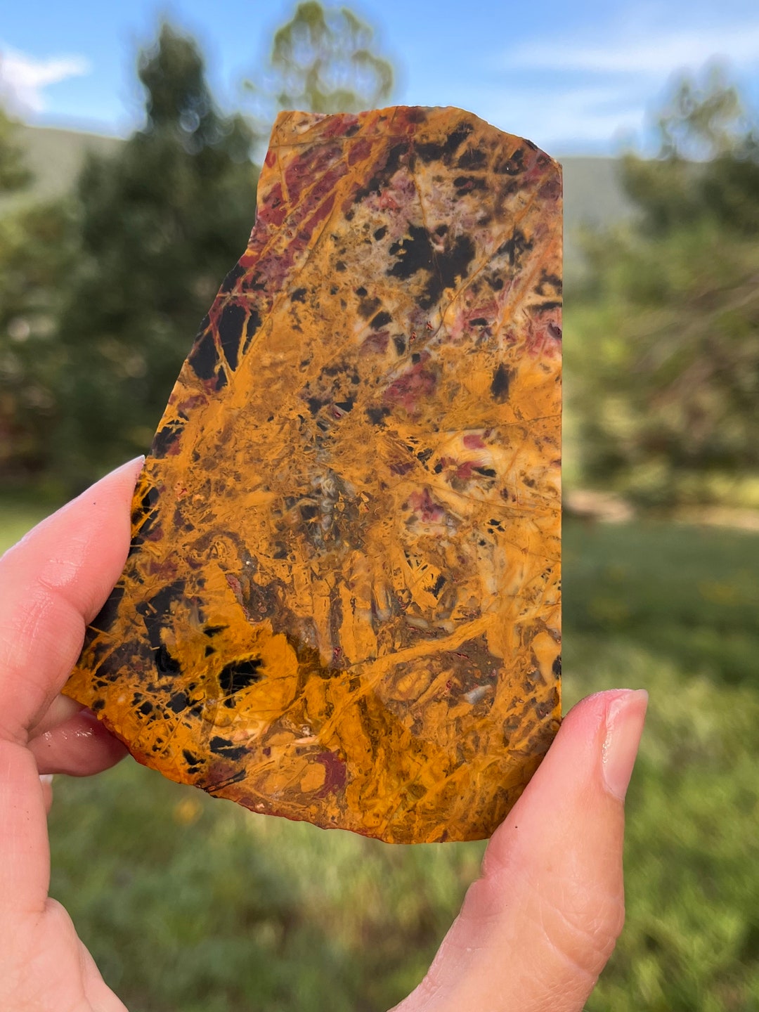 Pilbara Jasper Lapidary Slab Natural Stone Not Polished for - Etsy