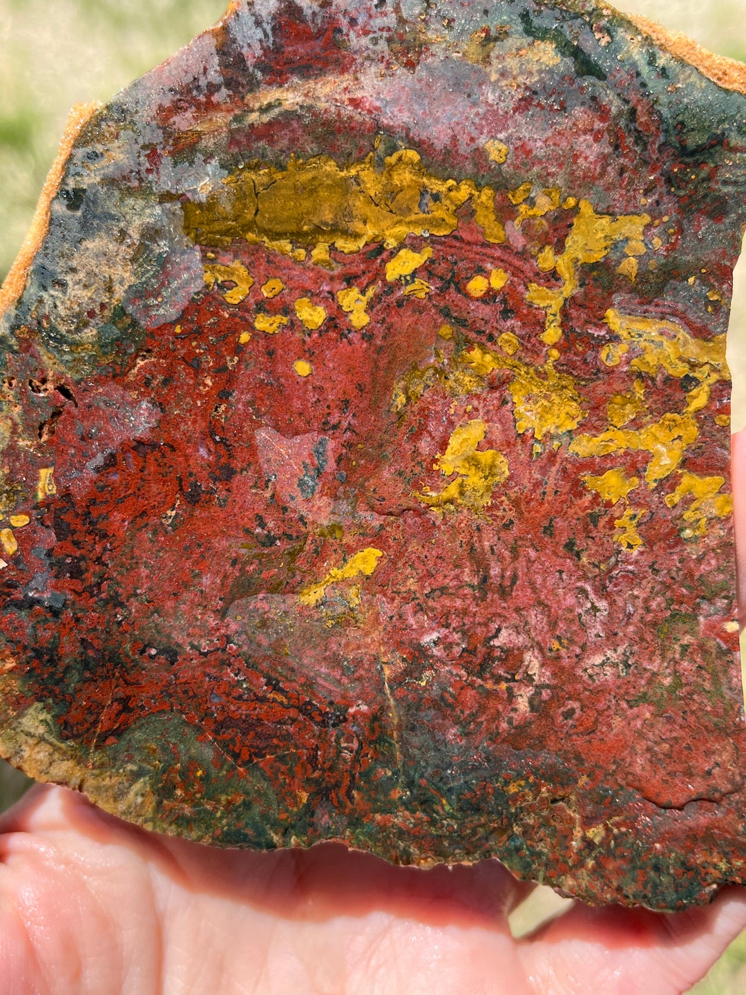 River Jasper Lapidary Slab Natural Stone Not Polished for Cabbing - Etsy