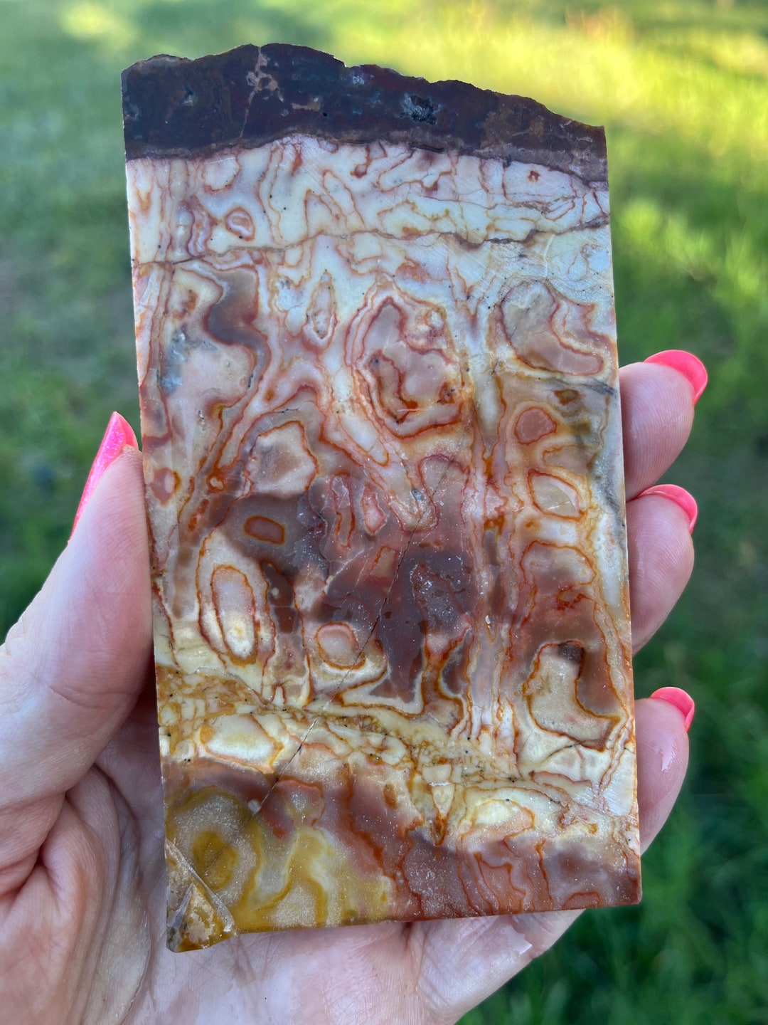 Turkish Delight Stone Lapidary Slab Natural Stone Not Polished for ...