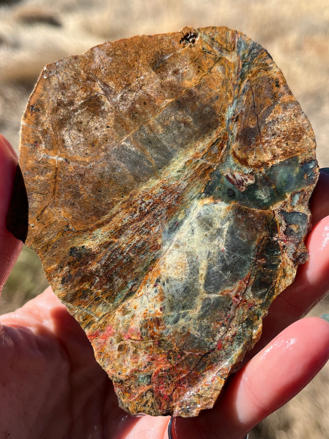 Plasma Jasper Lapidary Slab Natural Stone Not Polished for Cabbing - Etsy