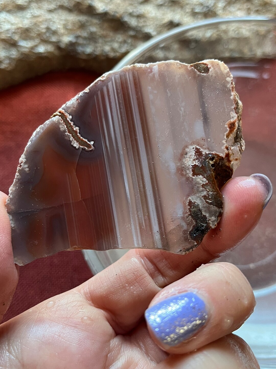 Swazi Agate Lapidary Slab Natural Stone Not Polished for Cabbing - Etsy
