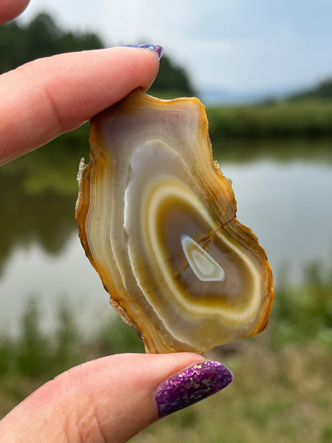 Natural Island Agate Lapidary Slab Stone Not Polished for Cabbing - Etsy
