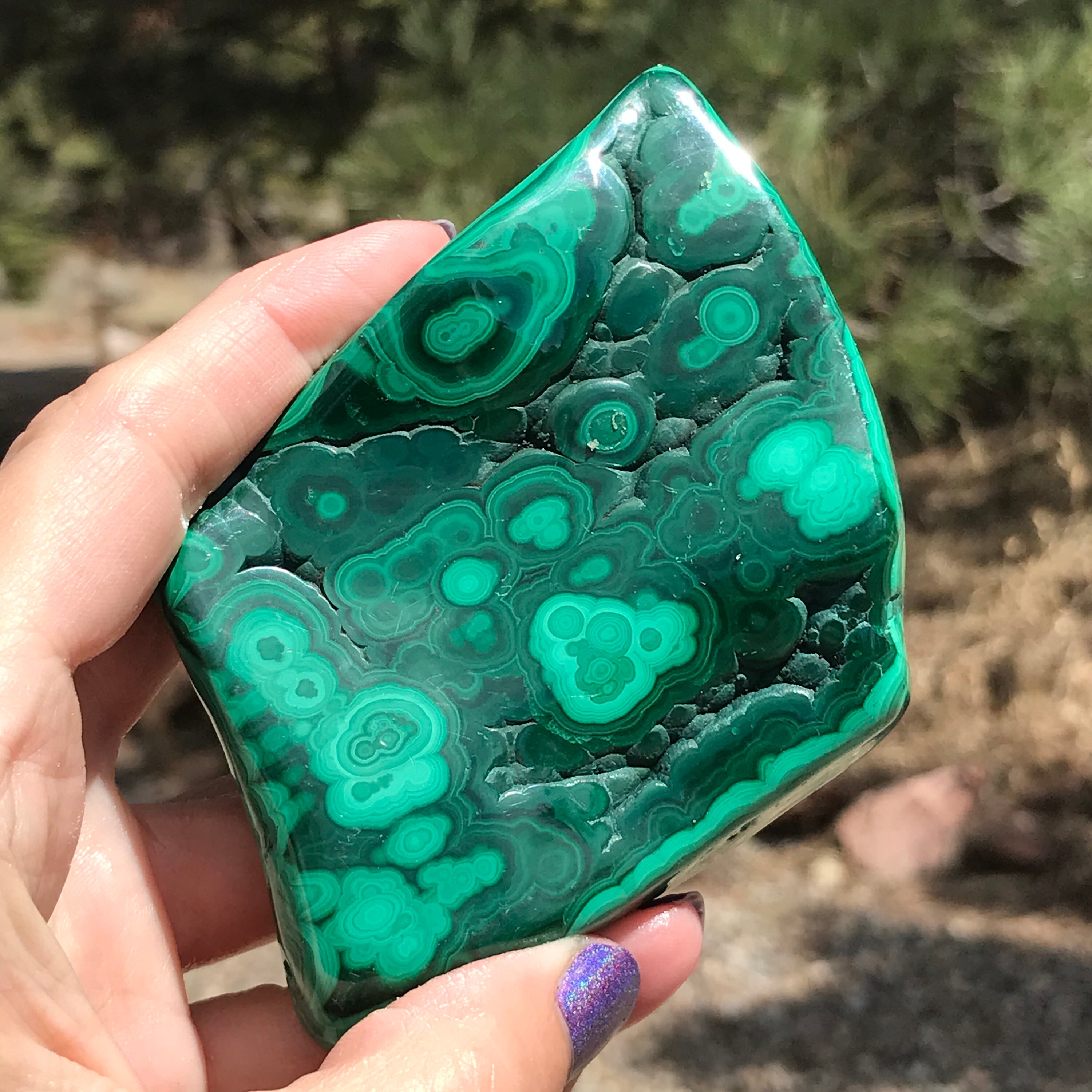 Polished Malachite Natural Stone Slab Genuine Crystal Lapidary - Etsy